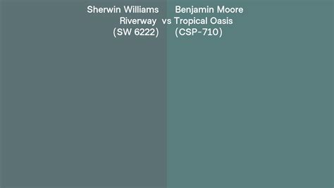 Sherwin Williams Riverway Sw 6222 Vs Benjamin Moore Tropical Oasis