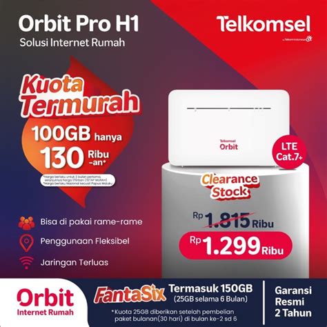 Jual Home Router G Orbit Pro H Huawei B Modem Wifi Free Telkomsel Gb Shopee Indonesia