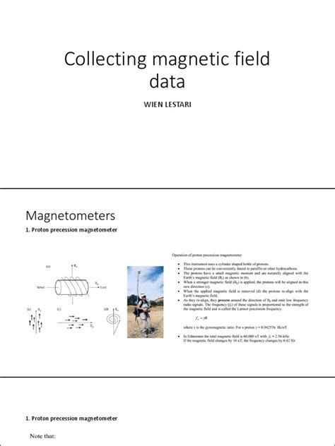 collecting magnetic field data pdf