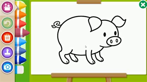 Coloring And Learn ระบายสีหมู 🐖🐖สีชมพู สีสันสวยงามสำหรับเด็ก Youtube