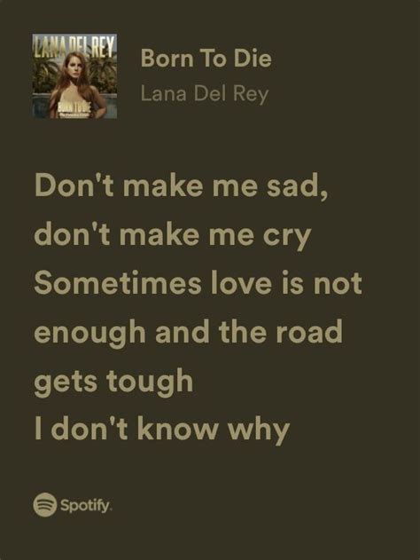 Lana Del Rey Born To Die Lyrics
