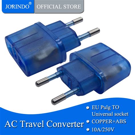 Jorindo Eu 플러그 미니 범용 Eu Us Au Uk Eu 전원 플러그 2 핀 40mm C타입 라운드 여행 충전
