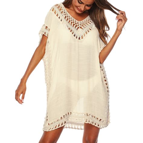 EHQJNJ White Cover Up For Swimsuits Women S Dot Lace Dress Summer V