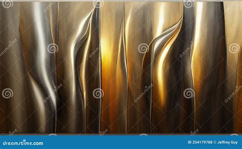 Realistic Brushed Metal Texture With Natural Finish And Realistic Light Reflections Stock