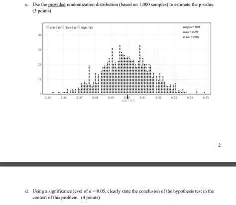 Solved C Use The Provided Randomization Distribution Based Chegg