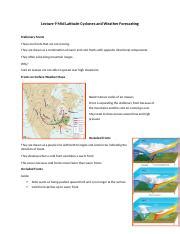 Lecture Mid Latitude Cyclones And Weather Forcasting Docx Lecture Mid Latitude Cyclones
