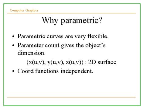 Computer Graphics Lecture 13 Curves And Surfaces I