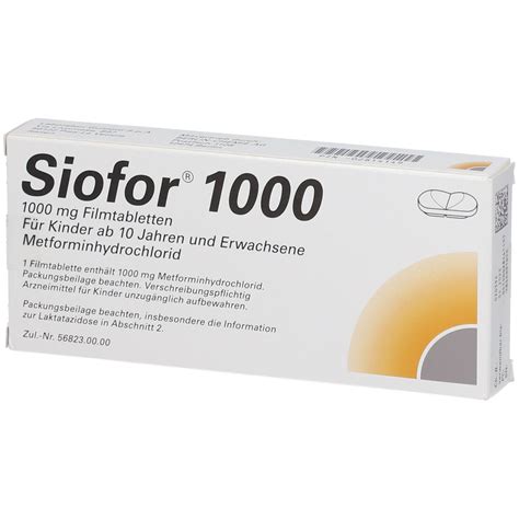 Siofor® 1000 30 St Mit Dem E Rezept Kaufen Shop Apotheke