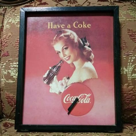 CoCa Cola Wall Clock Hobbies Toys Memorabilia Collectibles