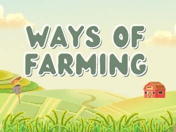 Ways Of Farming Subsistence Commercial By OwlSome Teaching TPT