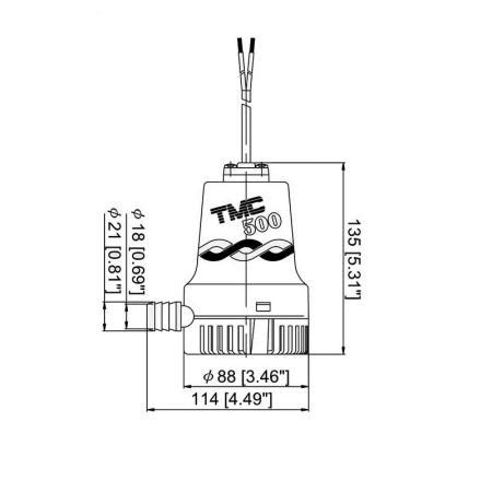Насос осушительный для откачки воды TMC 03303_12 12В 5, 5А 32л/мин ...