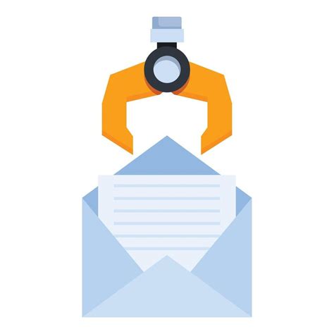 Robotic Arm Holding Letter Over Envelope Email Marketing Automation