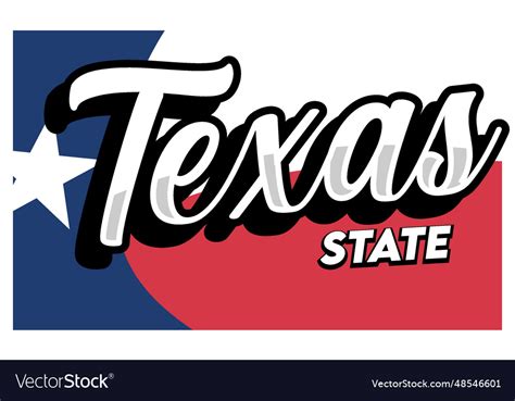 Texas The Lone Star State Royalty Free Vector Image