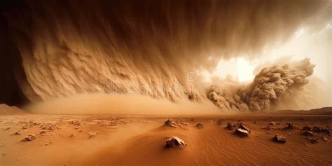 A Dust Storm On Planet Mars Stock Illustration Illustration Of Storm
