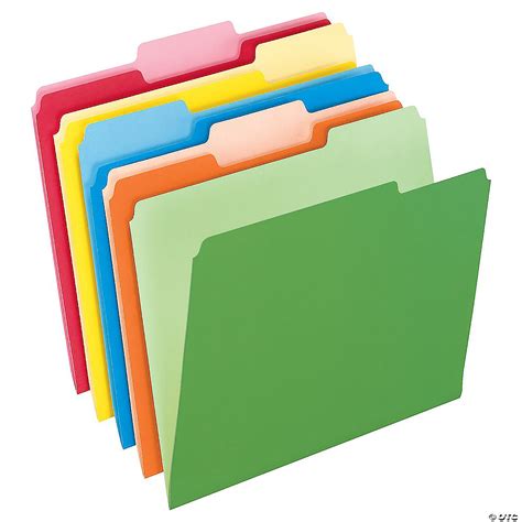 Pendaflex Two Tone Color File Folders Letter Size Assorted Colors 1 3 Cut Box Of 100