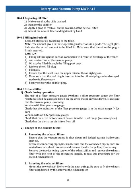 Rotary Vane Vacuum Pump Lrvp A12 Operating Manual Labtron