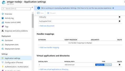 Remove A Virtual Applicationdirectory Form A Webapp In Azure