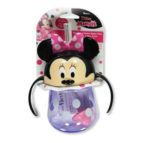 Disney Minnie Mouse Spill Proof Weighted Straw Sippy Cup Pinkmulti