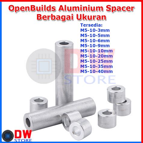 Jual Openbuilds Aluminium Spacer Isolation Column Pillar Berbagai