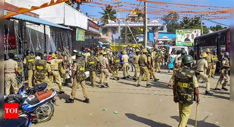 Karnataka Village Tense Amid Row Over Hanuman Flag Removal Bjp Jds