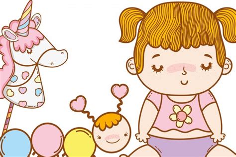 Dessin Animé Bébé Mignon Vecteur Premium