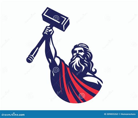 Thor God Of Thunder Logo Vector Illustration 309855262