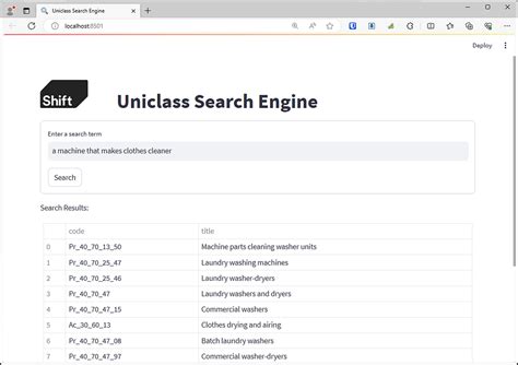 creating an ai powered uniclass classification engine part 1 search