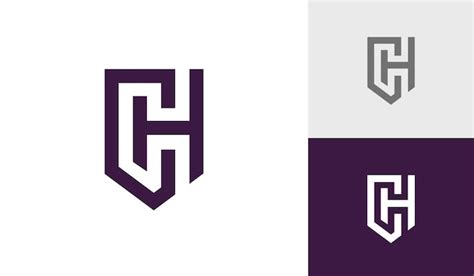 Premium Vector Letter Ch Initial Monogram Emblem Logo Design Vector
