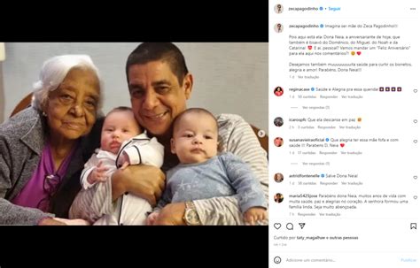 Morre mãe de Zeca Pagodinho Dona Neia aos anos