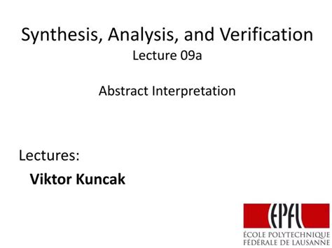 Ppt Synthesis Analysis And Verification Lecture 09a Powerpoint Presentation Id2875972