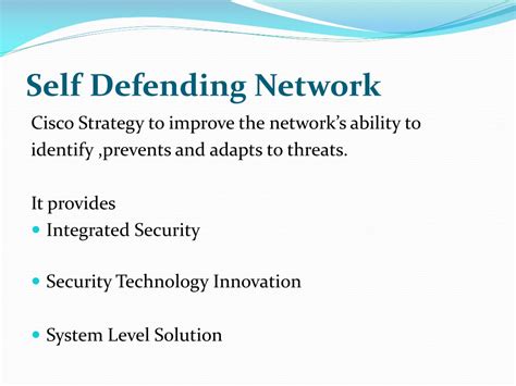 Ppt Self Defending Network Powerpoint Presentation Free Download