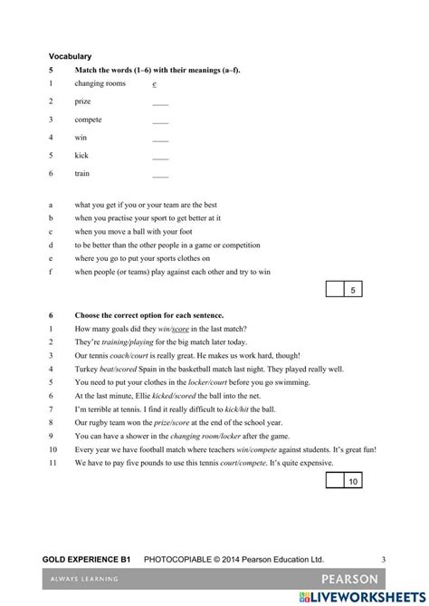 Ge Test 5 Online Exercise For Live Worksheets