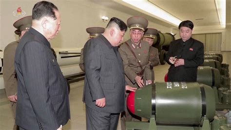 North Korea Unveils New Nuclear Warheads As Us Air Carrier Arrives In