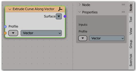 Extrude Curve Along Vector Sverchok 1 2 0 Documentation