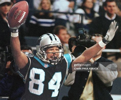 Carolina Panther Wide Receiver Rae Carruth Celebrates His 15 Yard