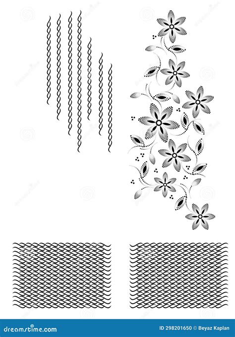 Geometic Floral Design And Effects With Flowers Effective Pattern