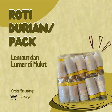 Jual Roti Surya Roti Rasa Durian 1pack Isi 10 Pcs Shopee Indonesia