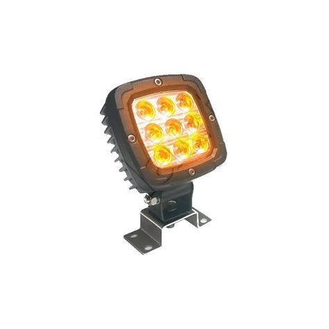 Phare de travail carré leds type CREE Volts ORANGE