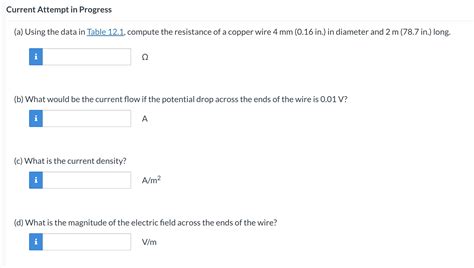 Solved A Using The Data In Compute The Resistance Of A Chegg