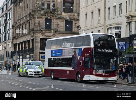 Edinburgh Scotland UK February Police Incident Princes Street With Multiple Police