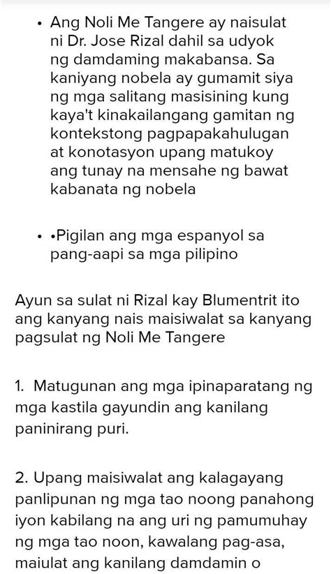 Ano Ang Naging Layunin Ni Rizal Sa Pagsulat Ng Noli Me Tanghere