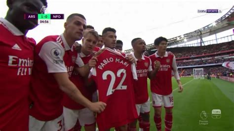 Arsenal Team Send Message To Pablo Mari After Gabriel Martinelli Goal