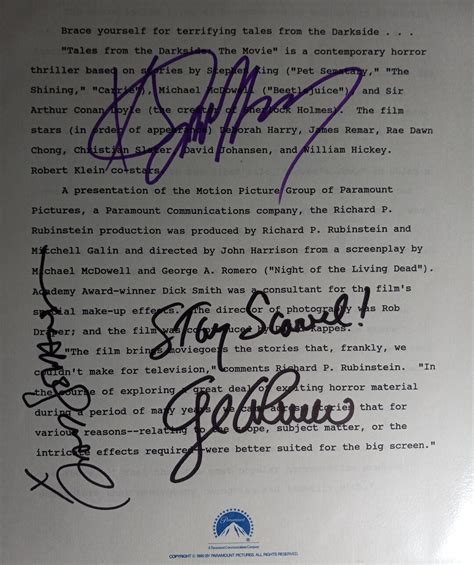 Debbie Harry George Romero David Johansen Authentic Triple Signed