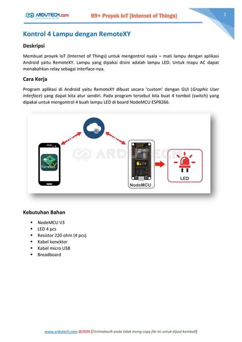 Pengendali Lampu Berbasis Iot Dengan Remote Xy Untuk Menyalakan Lampu Pdf