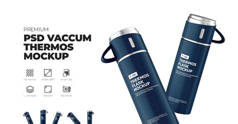 thermos flask psd mockup product mockups ft thermos and flask envato