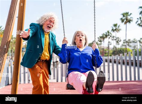 Senior Couple Of Old People Dating Outdoors Married Elderly Man And