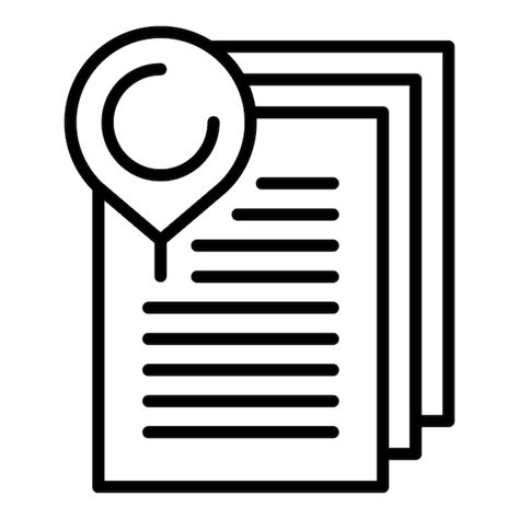 Premium Vector Pin Paper Report Icon Outline Pin Paper Report Vector