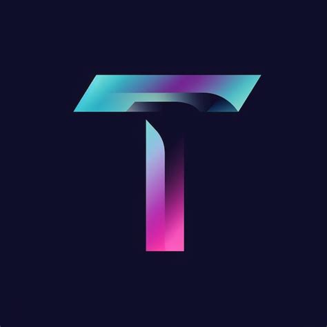 A Colorful Logo With The Letter T On It Premium Ai Generated Image