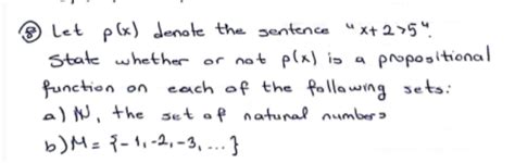 solved 8 ﻿let p x ﻿denote the sentence x 2 5 ﻿state