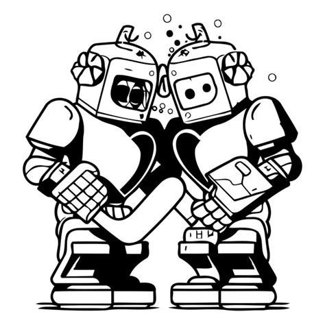 Premium Vector Robot Couple In Love Vector Illustration In Cartoon